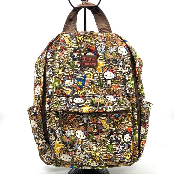 tokidoki | Bags | Tokidoki For Hello Kitty Brown Fabric Double Zip ...
